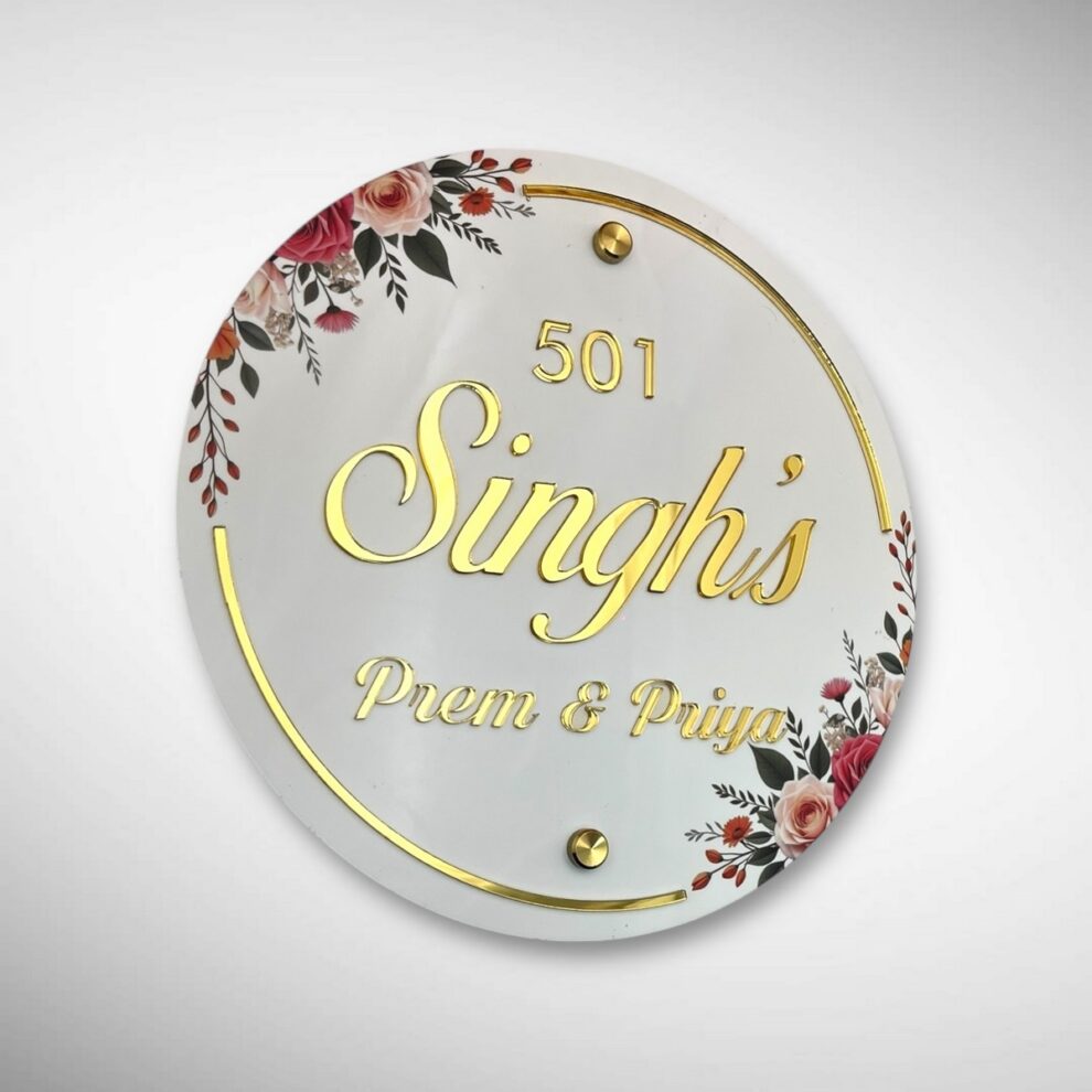 Custom UV Printed ACP Nameplate with Acrylic Letters