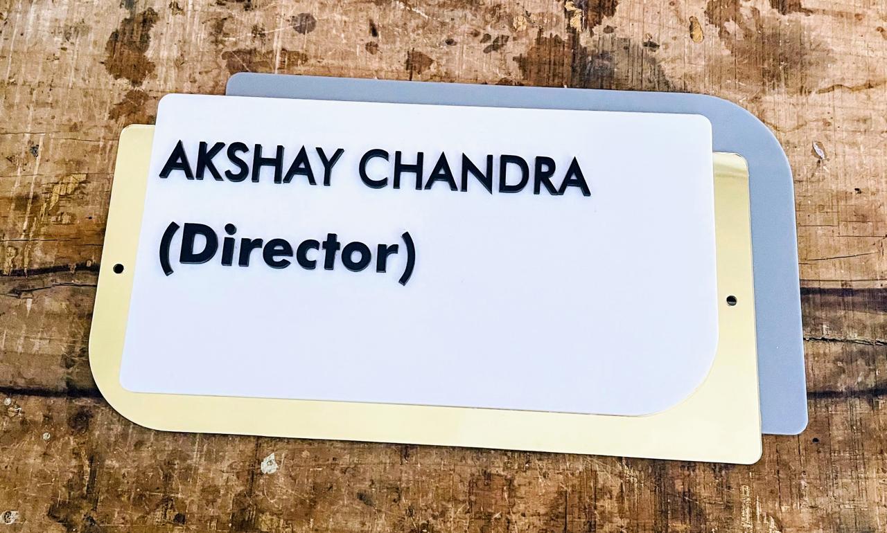 Acrylic 3 Layer Name Plate | HITCHKI