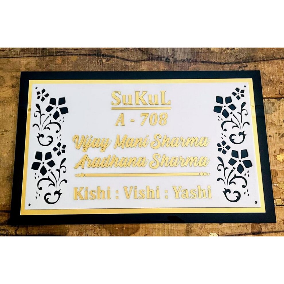 Acrylic Nameplates For Office From Hitchki | HITCHKI