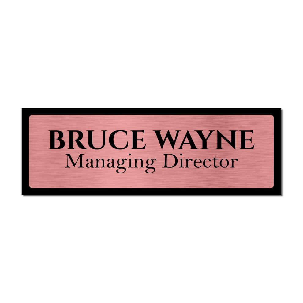 Bruce Wayne ACP & Acrylic Engraved Nameplate