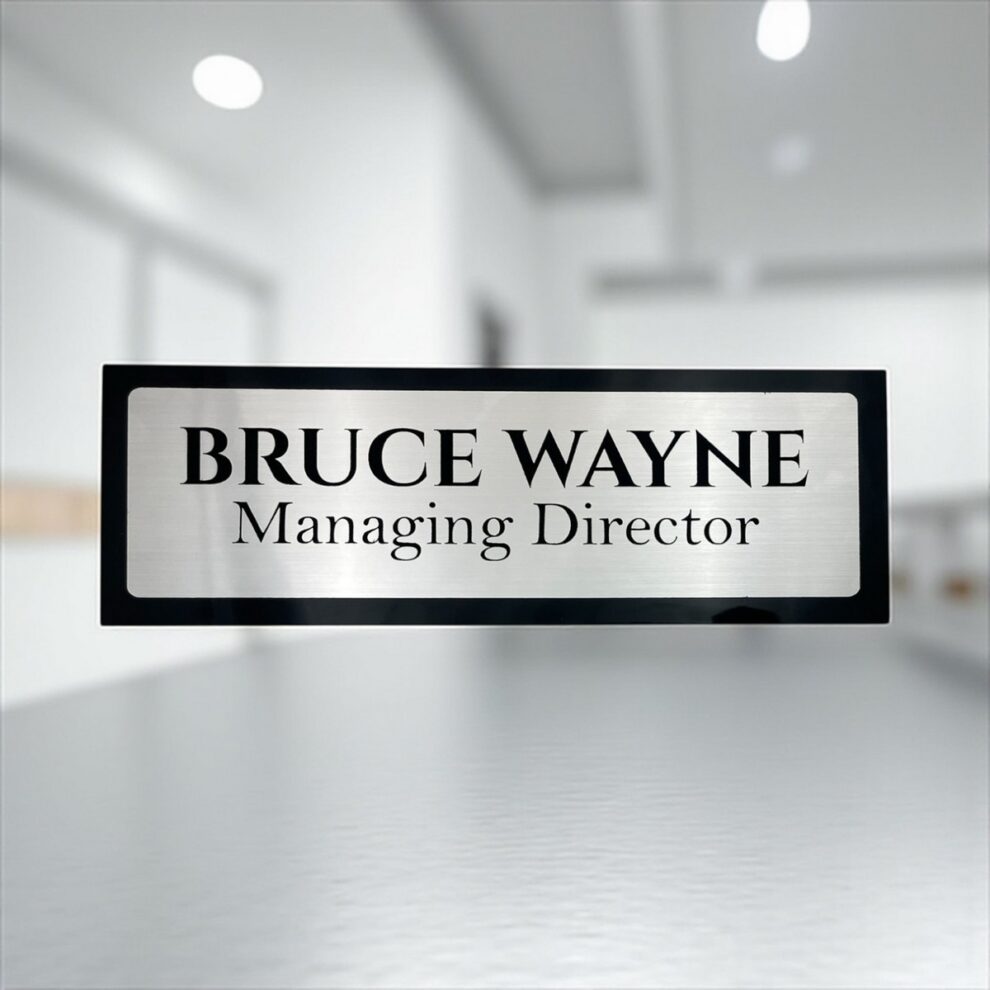 White ACP-Based Acrylic Engraving Nameplate for Home