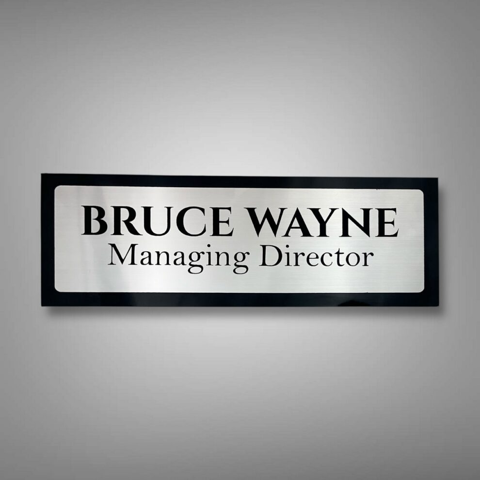 White ACP-Based Acrylic Engraving Nameplate for Home