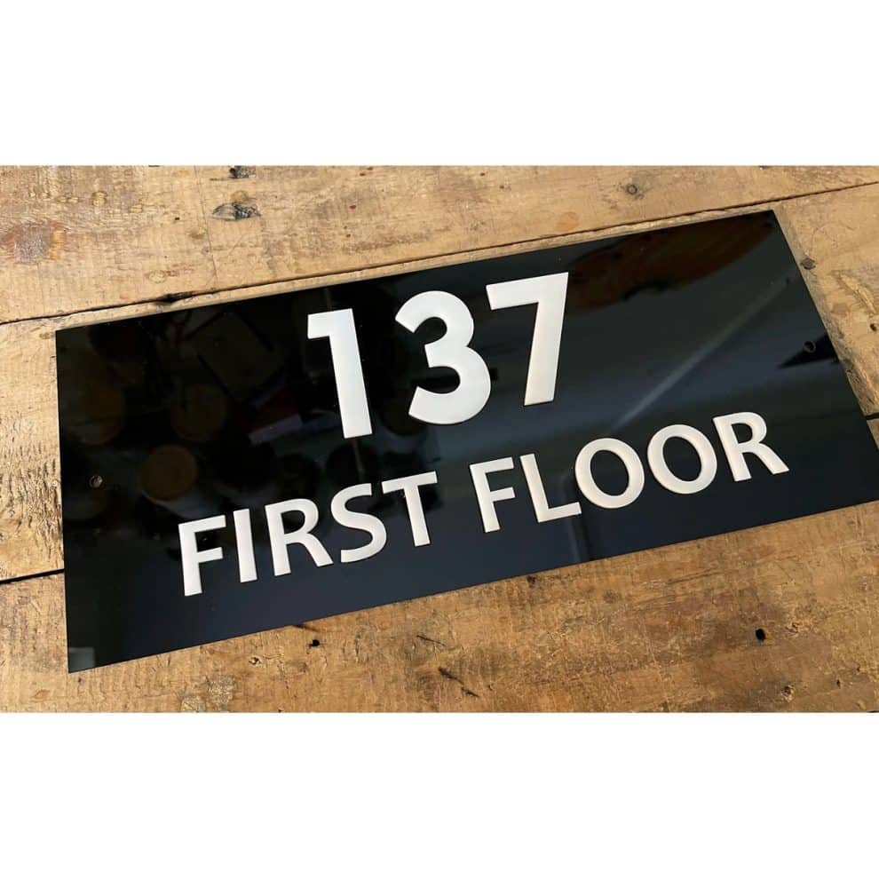 Acrylic House Number Name Plate