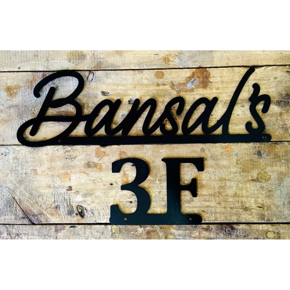 Acrylic Laser Cut House Name Plate Customized