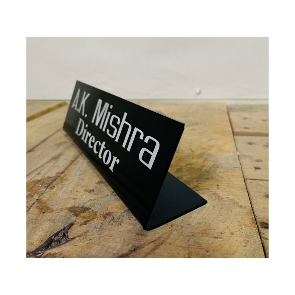 Acrylic Laser Engraved Table Name Plate | HITCHKI