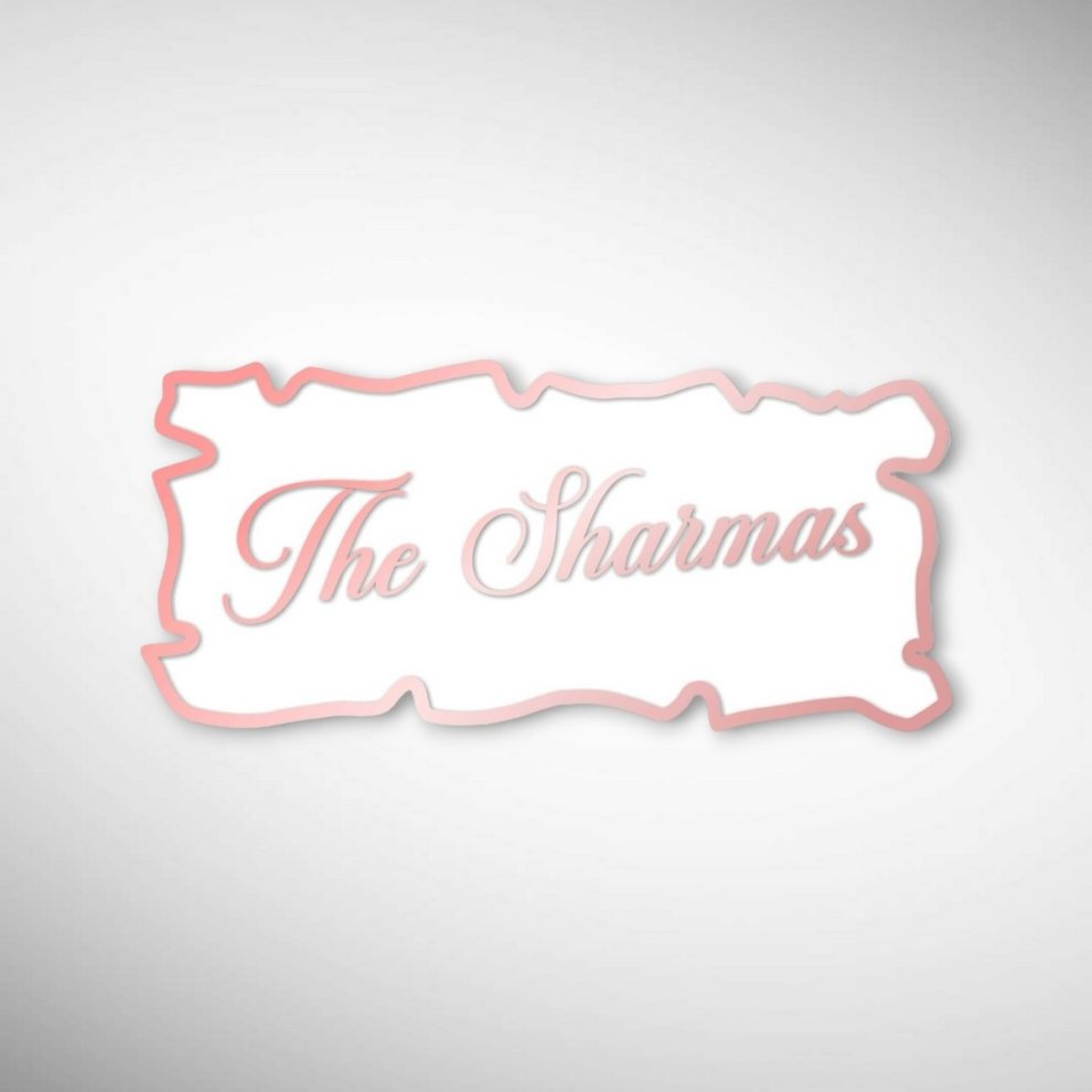 White ACP-Based Acrylic Letters Nameplate – The Sharma
