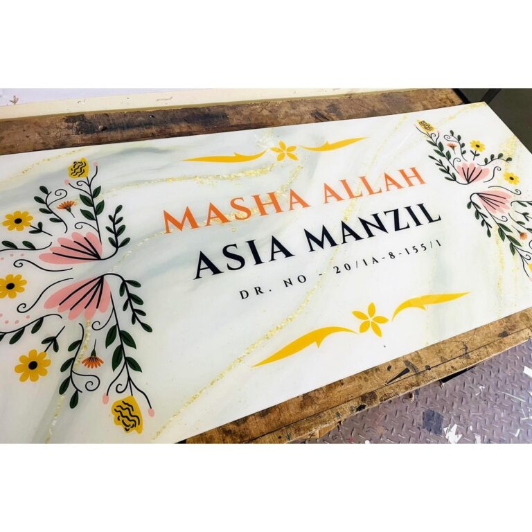 Acrylic Multicolor Villa Name Plate | Customized