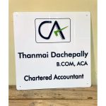 Acrylic Office Name Plate – Chartered Accountant | HITCHKI