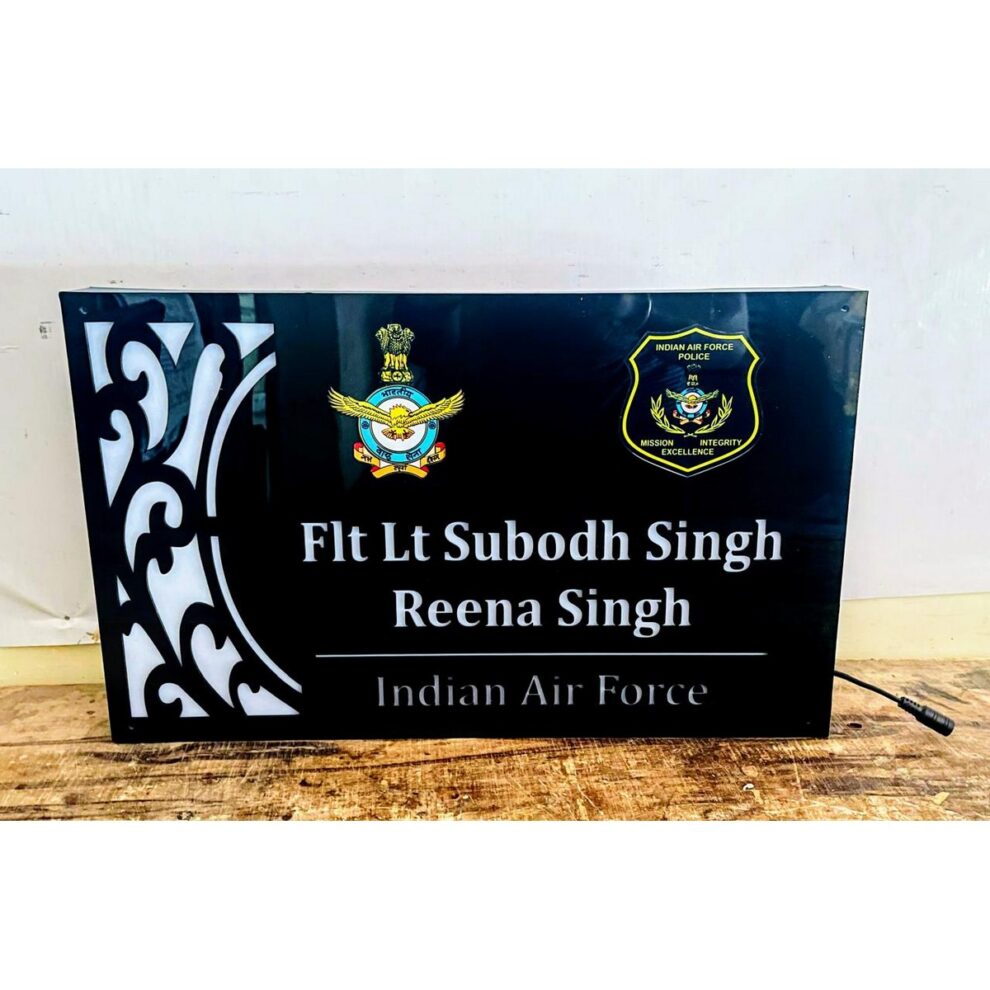 Acrylic Personalised Army LED Name Plate | Waterproof
