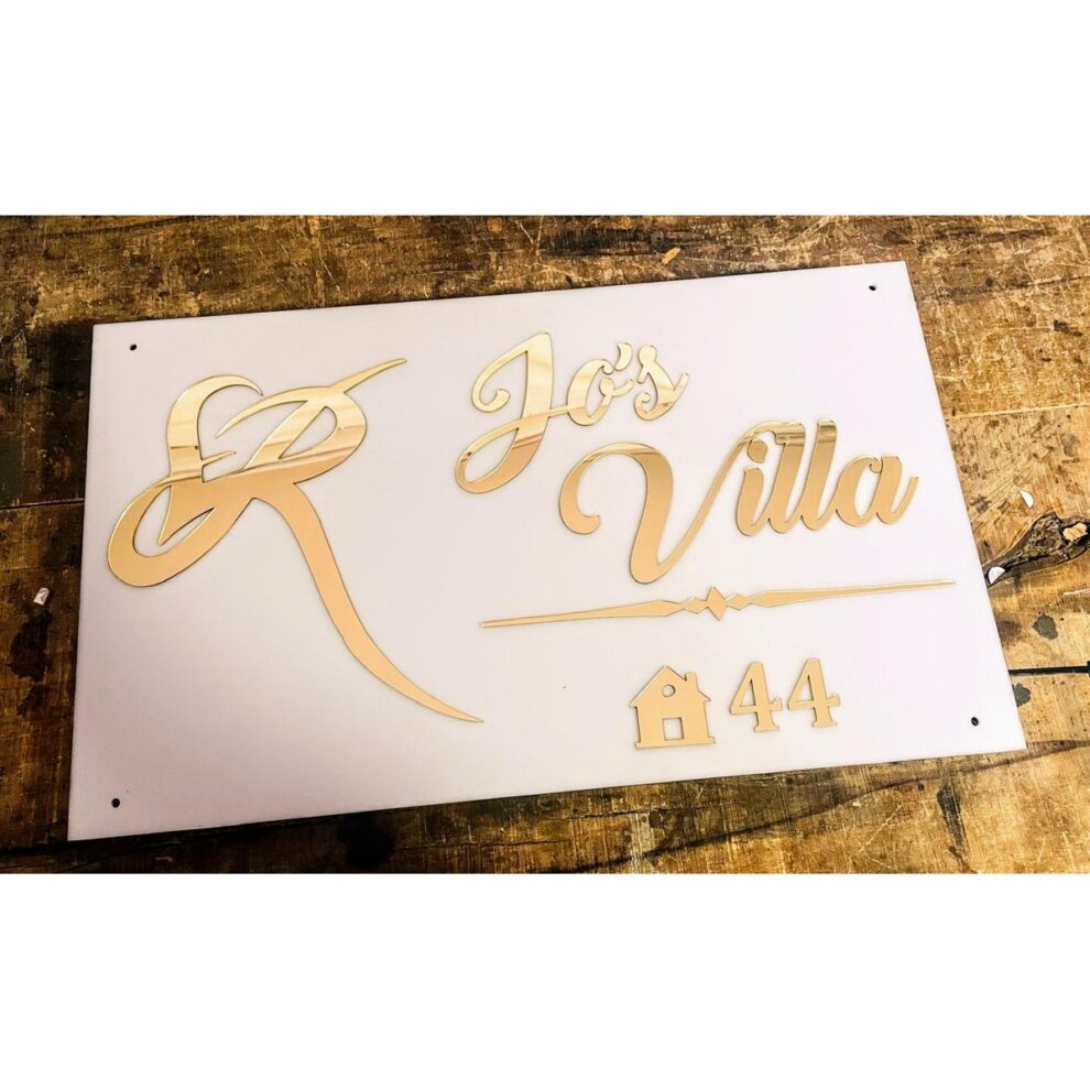 Acrylic Waterproof LED Name Plate - Personalized Wall Sign