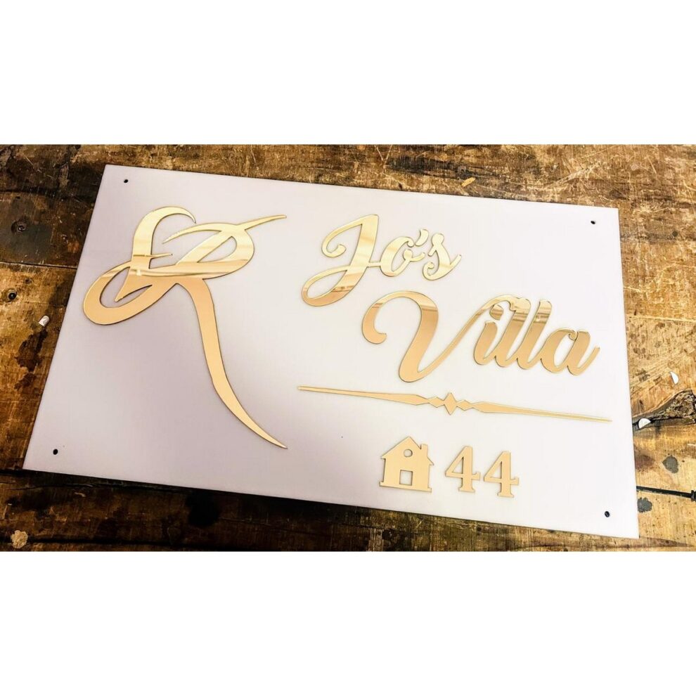 Acrylic Waterproof LED Name Plate - Personalized Wall Sign