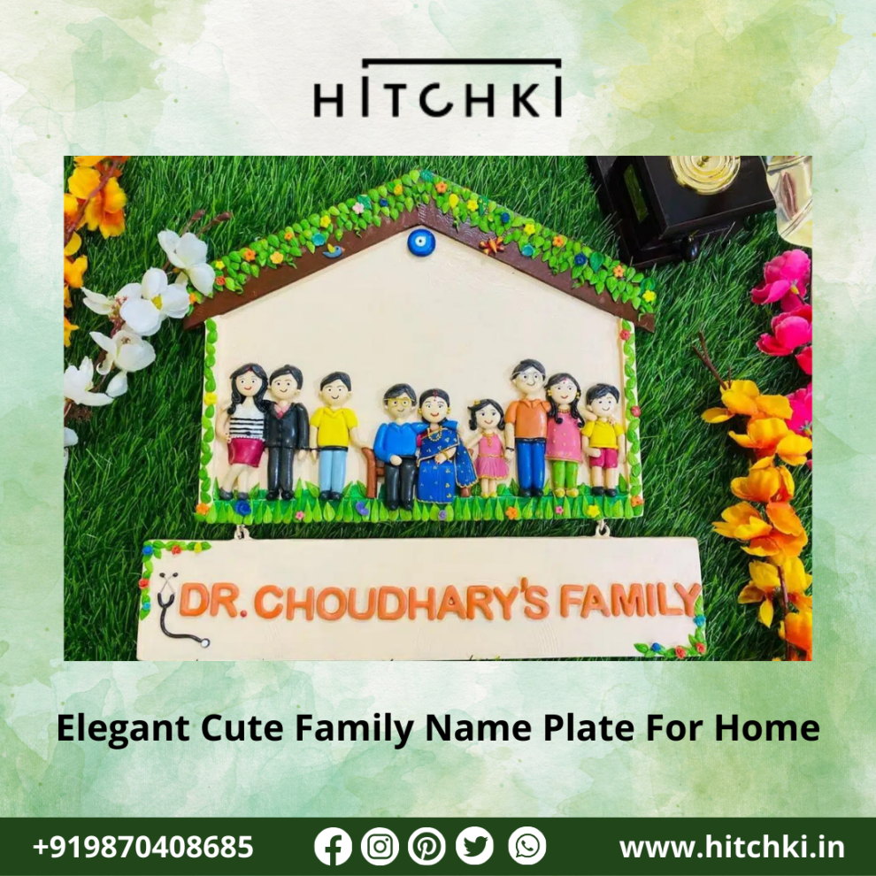 Elegant Cute Family Name Plate | Add Charm to Your Home