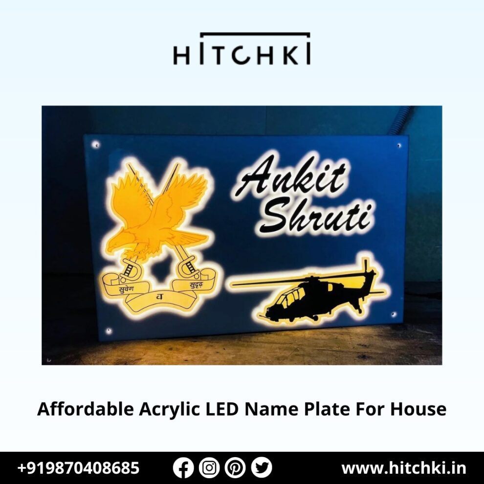 Simple Acrylic Name Plate - Touch of Elegance to Your Home