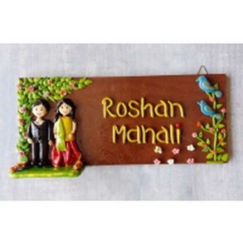 couple name plate for home | HITCHKI
