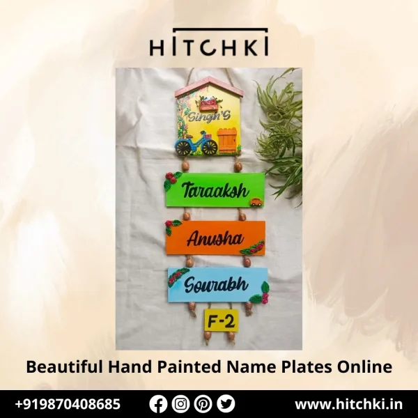 Decorative Handmade Name Plate from Hitchki to Your Home