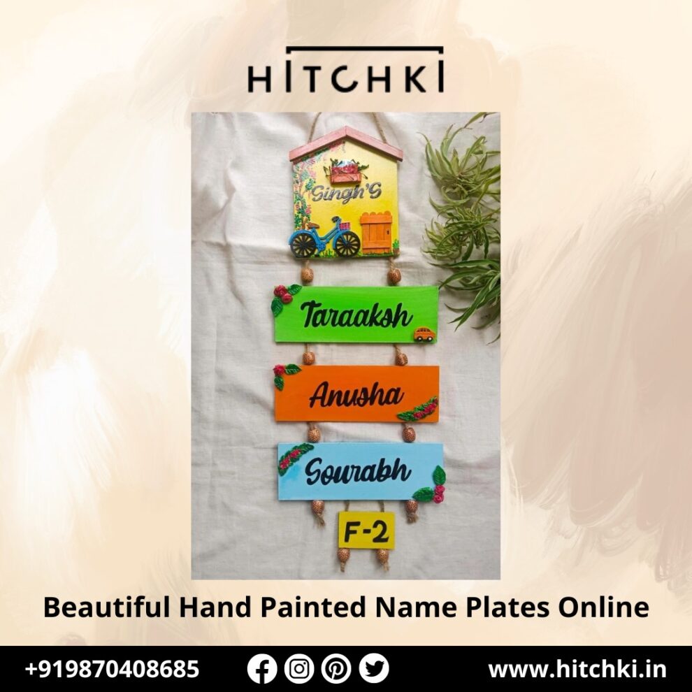 Hand Painted Name Plate - Add a Touch of Art to Your Home