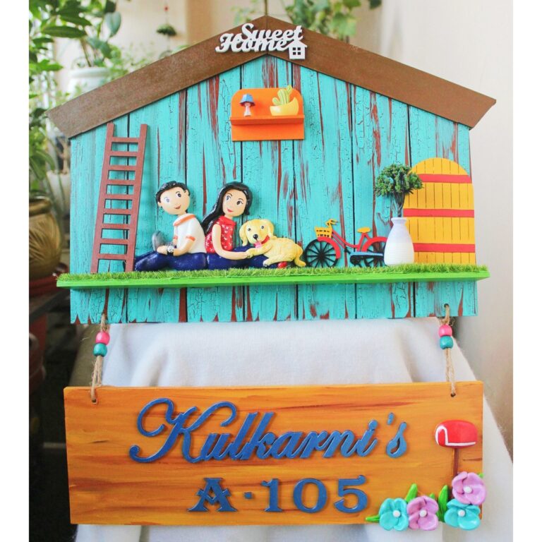 Acrylic Hut Shaped Nameplate Elevate Your Home's Entrance