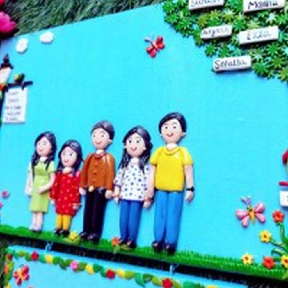 Beautiful Handmade Clay Family Nameplate For Your Home | HITCHKI