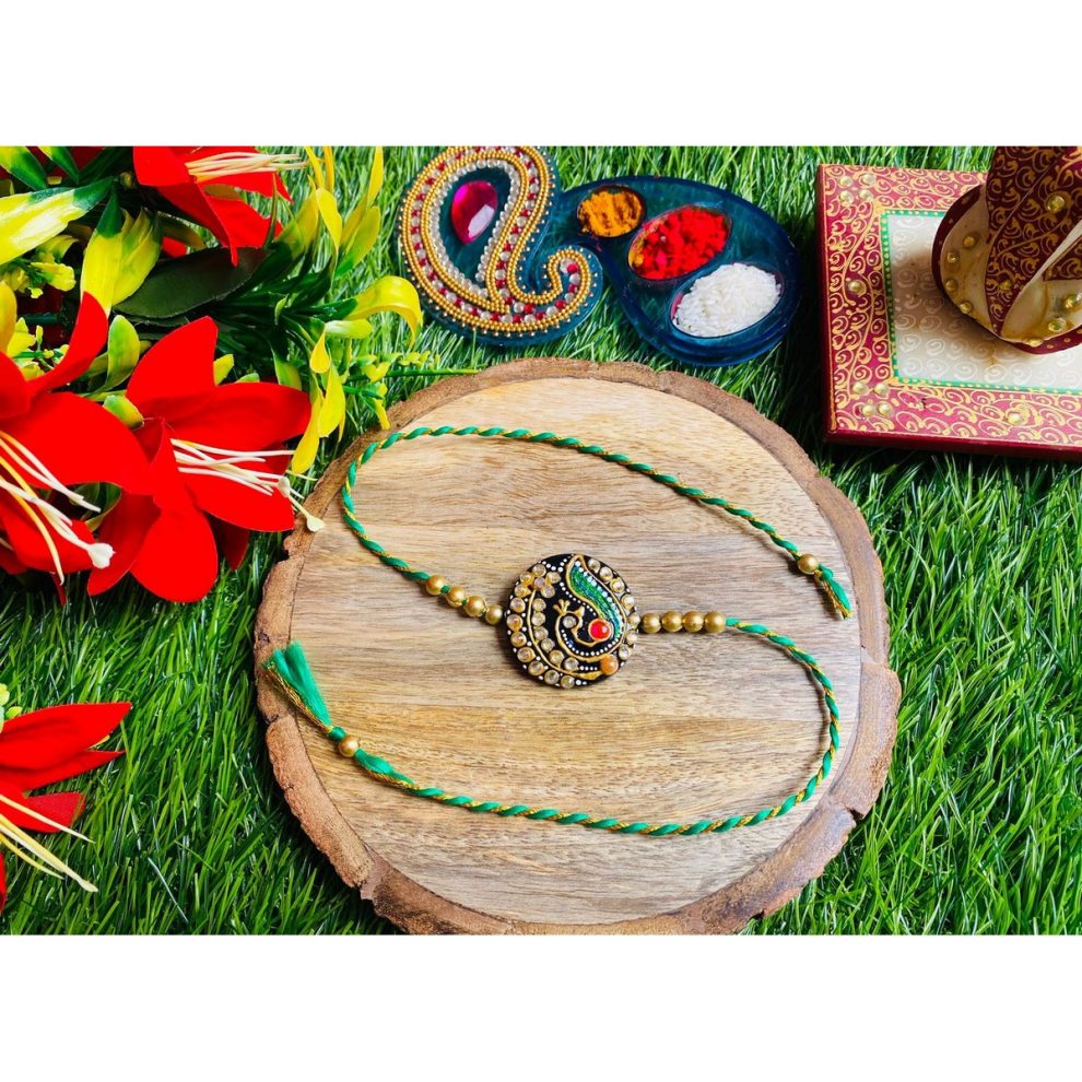 Beautiful Handmade Ganesha Rakhi Customizable