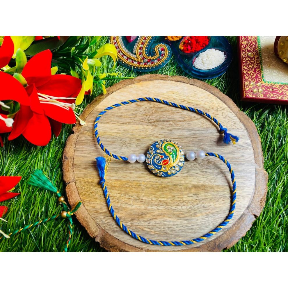 Beautiful Handpainted Rakhi For Your Brother & Bhabhi