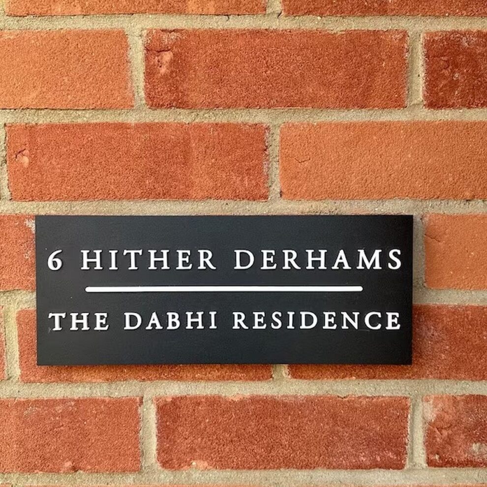 Beautiful House Name Plate | Black Matt Finish