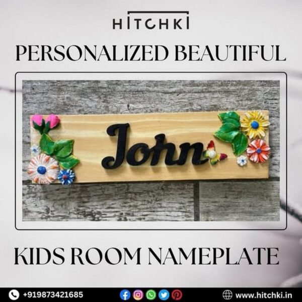 Beautiful Kids Room Nameplate: Creative, Safe & Personalized