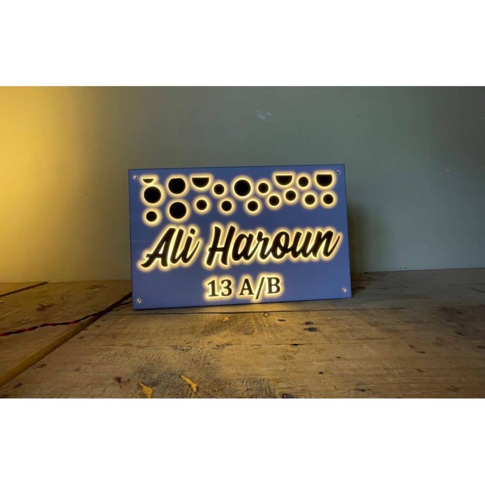 Acrylic LED House Name Plate | Waterproof | Online