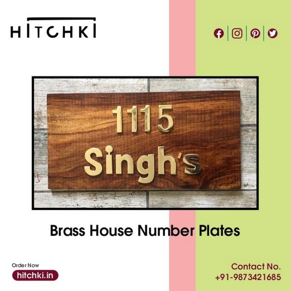 Solid Brass House Numberplates From Hitchki | HITCHKI