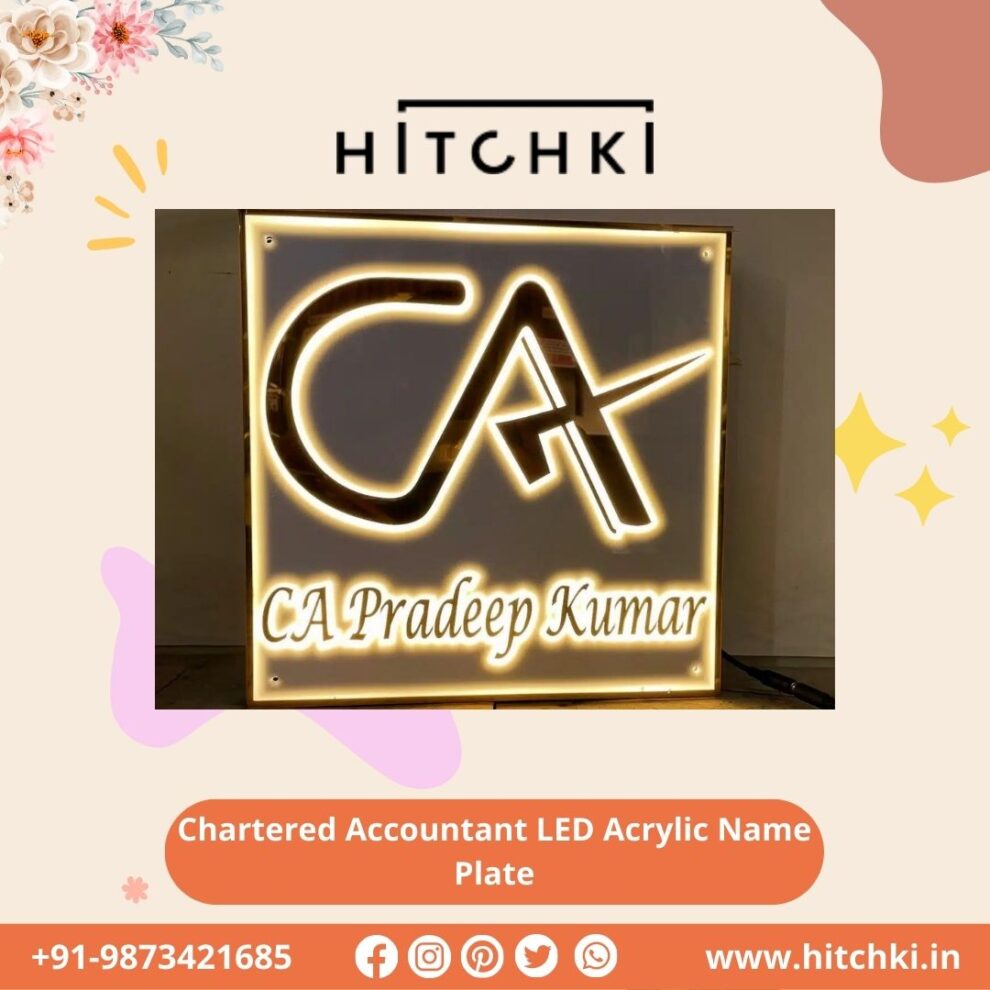 CA LED Acrylic Nameplate 🏡 Illuminate Professionalism
