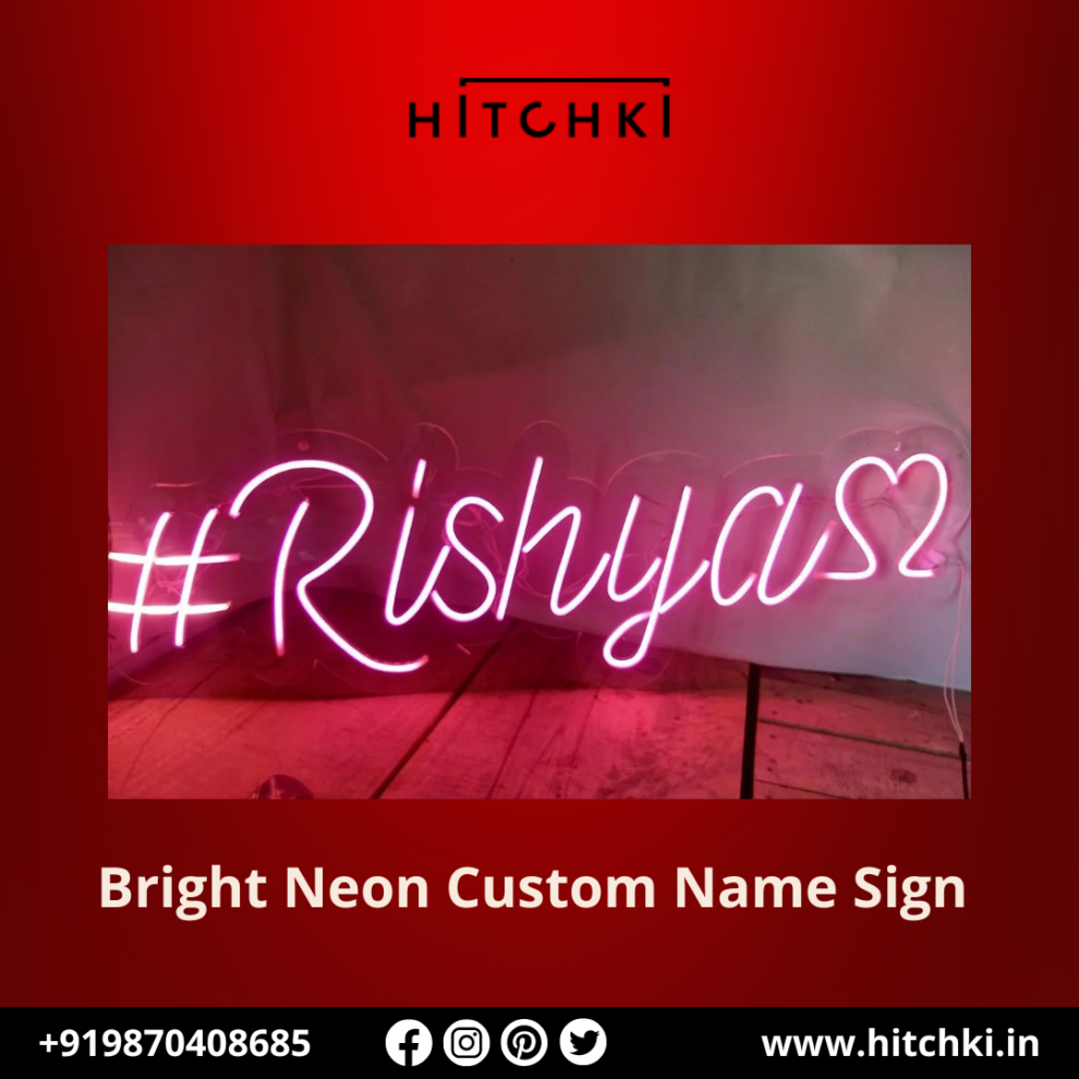 Custom Neon Name Sign from Hitchki | Brighten Your Space