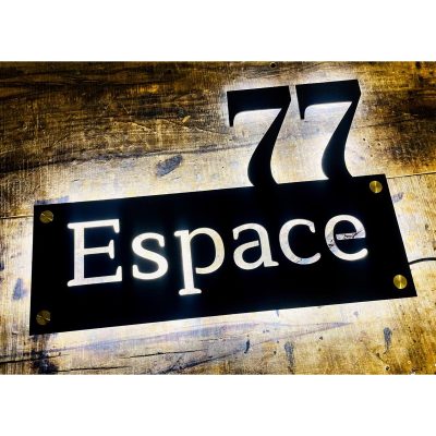 Customized Design Metal LED Name Plate | CNC Laser Cut