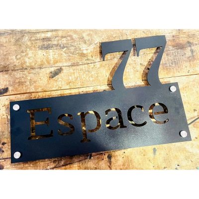 Customized Design Metal LED Name Plate | CNC Laser Cut