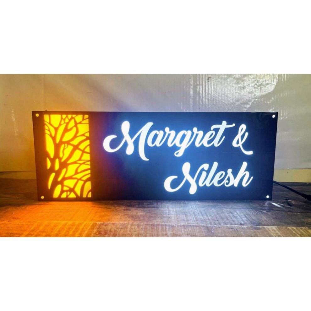 House Nameplate With Lights From Hitchki | HITCHKI