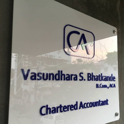 Chartered Accountant Acrylic Nameplate Customizable