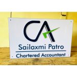 Chartered Accountant Acrylic LED Name Plate Customized