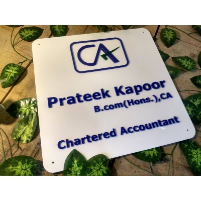 Chartered Accountant Nameplate Customizable
