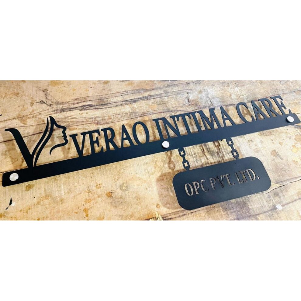 Clinic Wall Personalised Metal LED Name Plate | HITCHKI