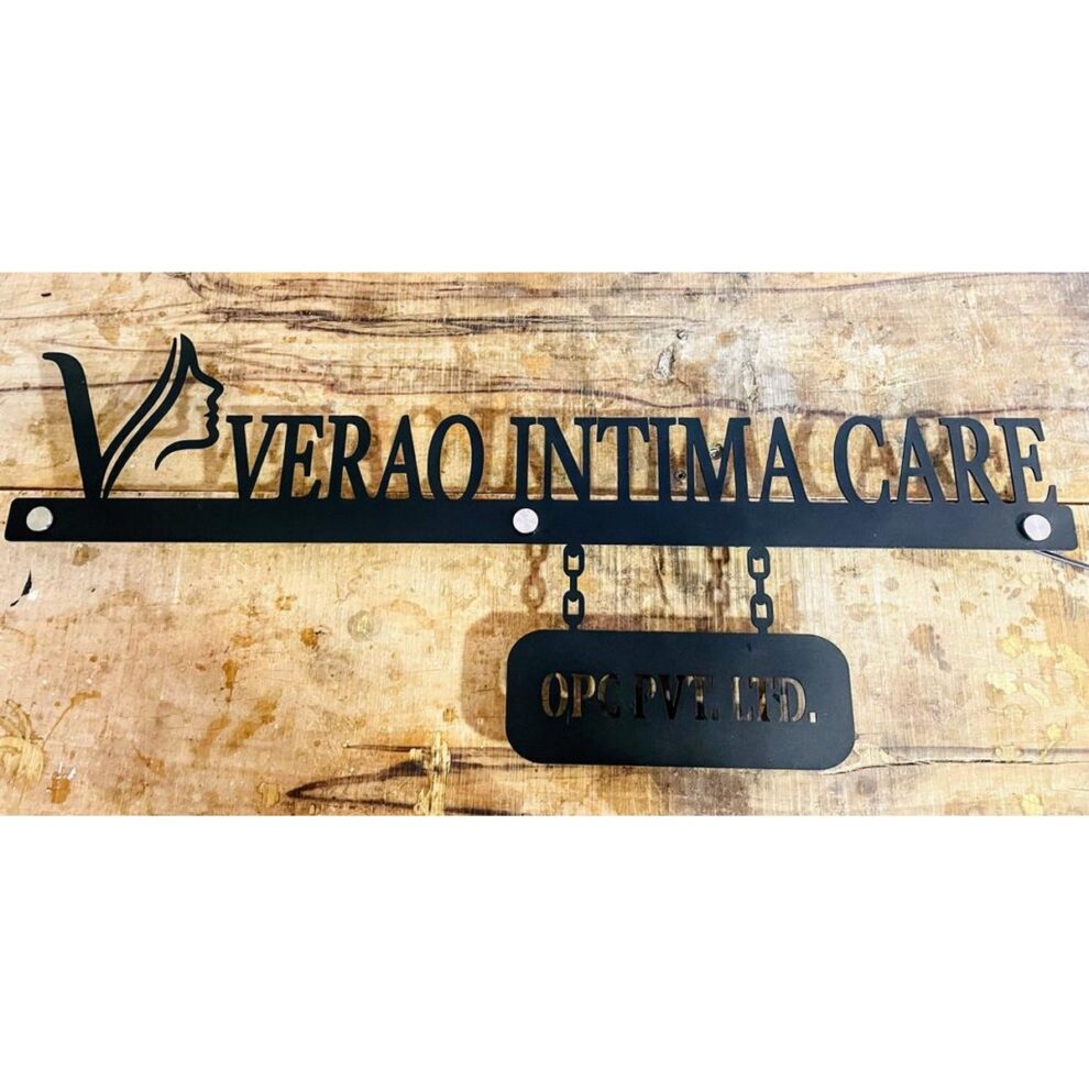 Clinic Wall Personalised Metal LED Name Plate | HITCHKI