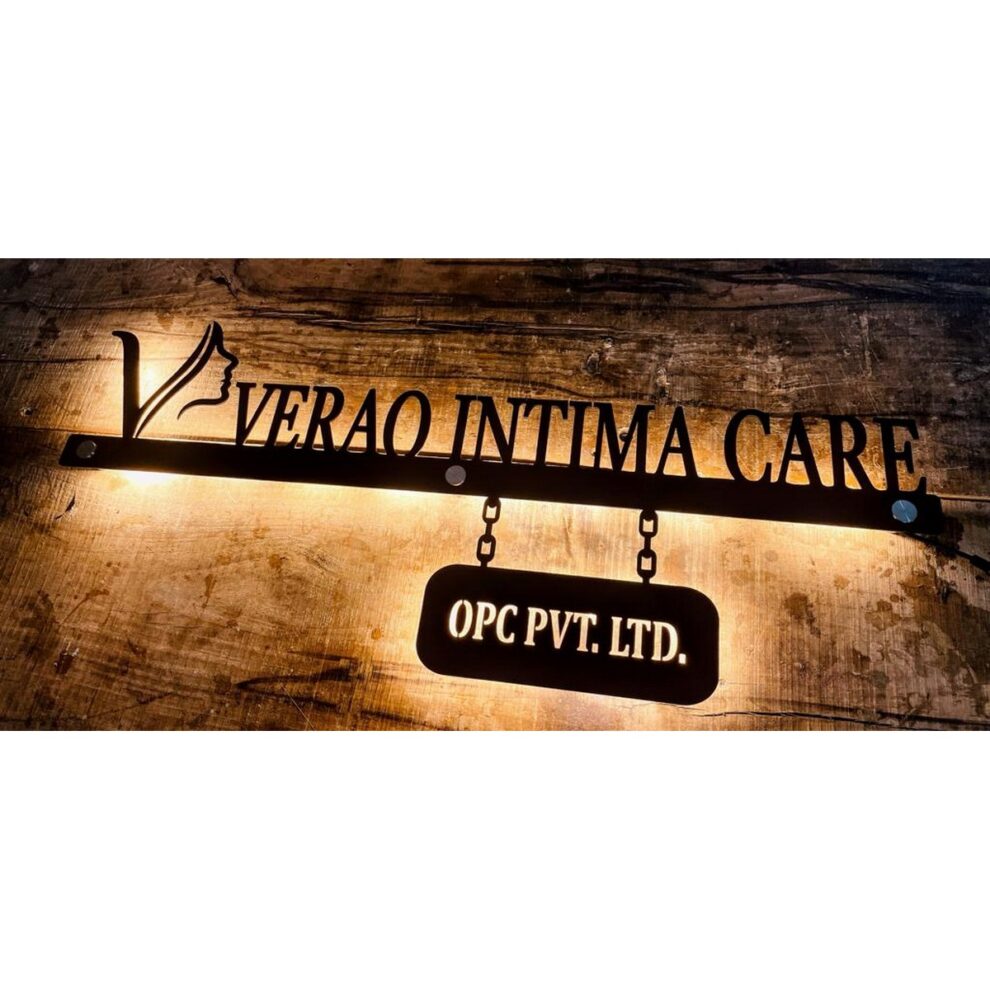 Clinic Wall Personalised Metal LED Name Plate | HITCHKI