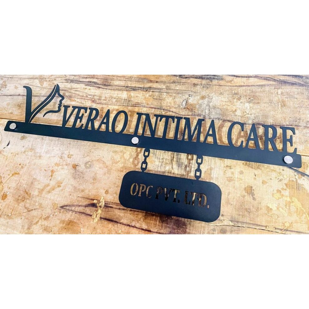 Clinic Wall Personalised Metal LED Name Plate | HITCHKI