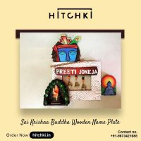 Spiritual Nameplate Of Shri Krishna And Sai Baba | HITCHKI