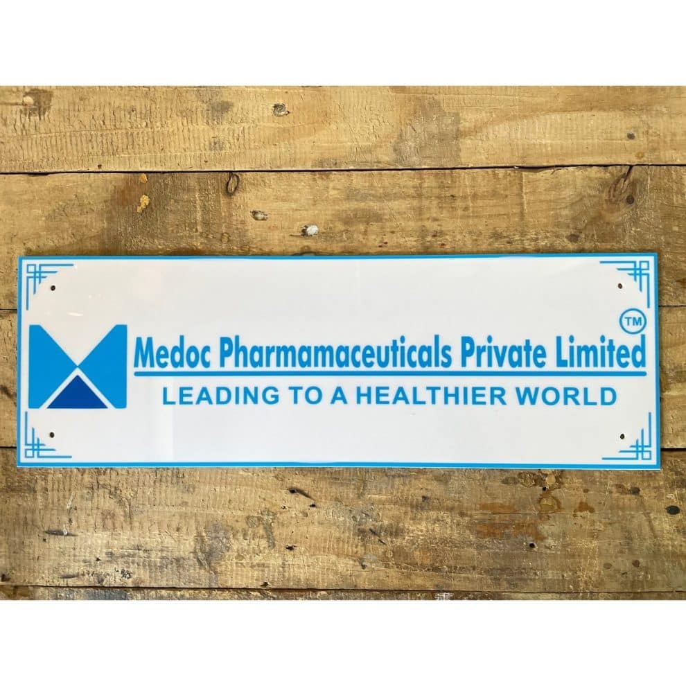 Company Acrylic Office Name Plate Customizable