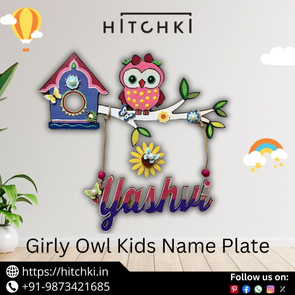 Customizable Kids Nameplates with Owl Designs, Make it Yours