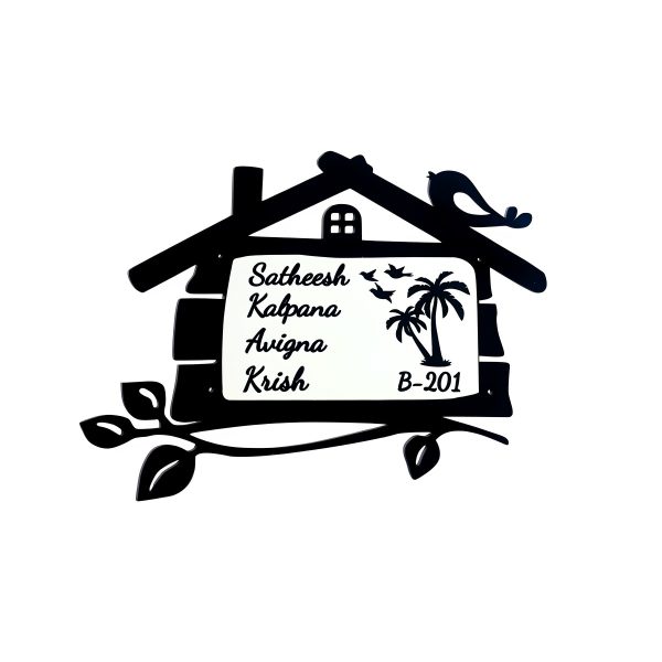 New Customized Acrylic House Name Plate | Elegant Entryway