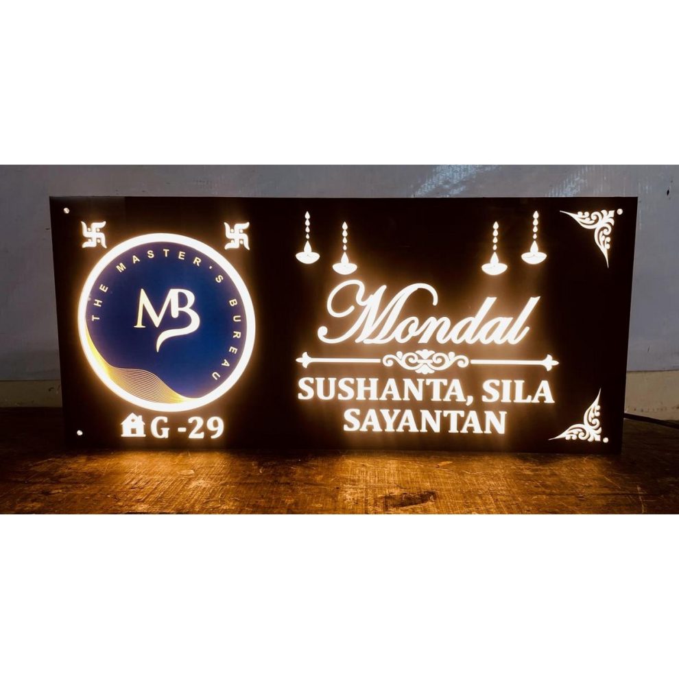 Led House Name Plate | Customized & Waterproof Log