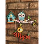 Cute Owl Kids Nameplate For Your Home