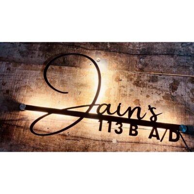 Metal CNC Laser Cut LED Home Name Plate | Customized