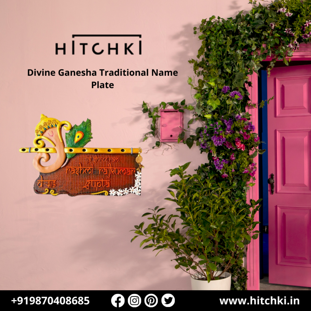 Ganesha Traditional Name Plate | Sacred Touch to Home