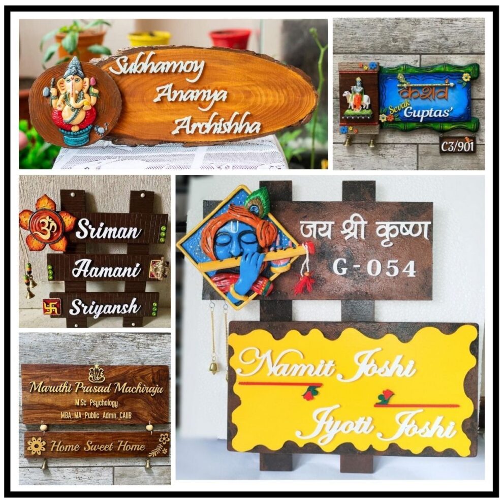 World Map Printed Nameplate From Hitchki | HITCHKI