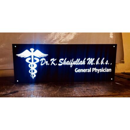 Doctor Acrylic LED Wall Sign Name Plate –Professional Design